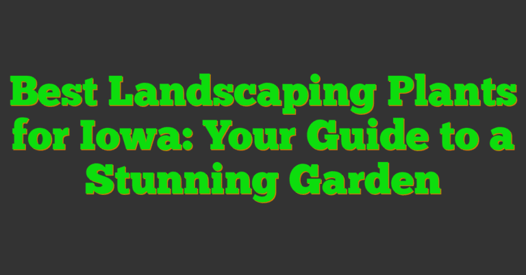 Best Landscaping Plants For Iowa: Your Guide To A Stunning Garden