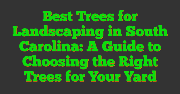 Best Trees For Landscaping In South Carolina: A Guide To Choosing The ...