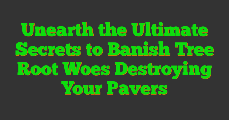 Unearth The Ultimate Secrets To Banish Tree Root Woes Destroying Your ...